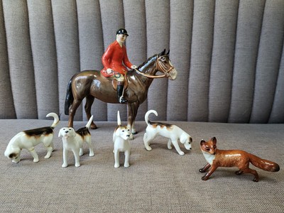 Beswick England Huntsman 4 Hounds And Fox Figurines | eBay UK