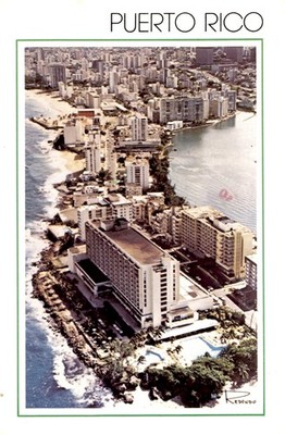 Puerto Rico, Edondo Fotolaminados, Condado, aerial view, photograph ...