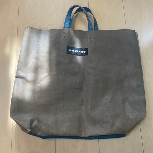 FREITAG Tote Bag Brown/Blue Recycled Material Damaged | eBay