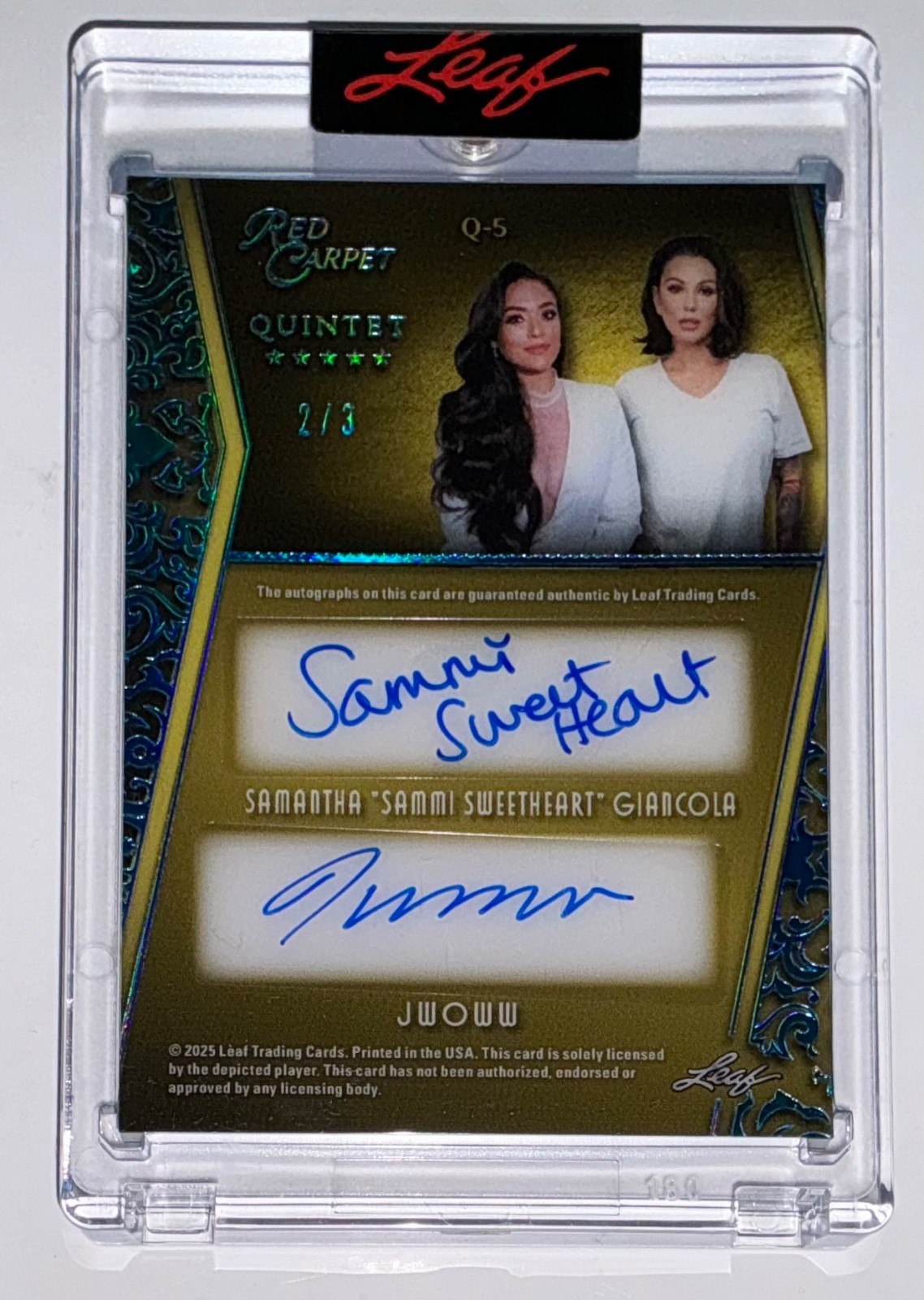 2025 Leaf Red Carpet Snooki Situation Magro Jwoww Sammi Auto Autograph ...