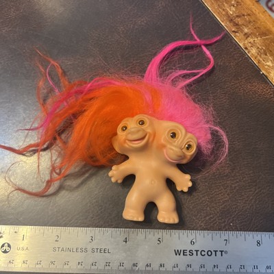 1965 UNEEDA Troll Doll Two Headed Double Headed Red And Pink Hair ...