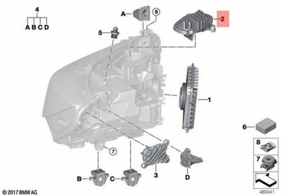 Genuine LED module daytime driving lightsRight BMW F32 F33 F36 F80 ...