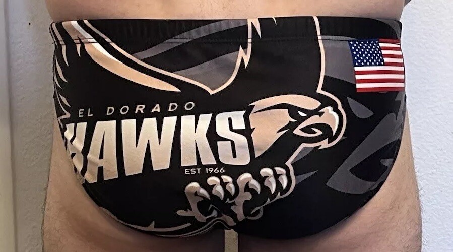 High School Hawks Water Polo Suit Swimsuit Team Large 34 Zumo Men Boys ...