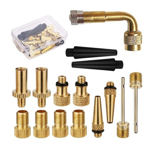 Convenient Bike Pump Adapter Set 15pcs SV FV DV AV Needle Valve ...
