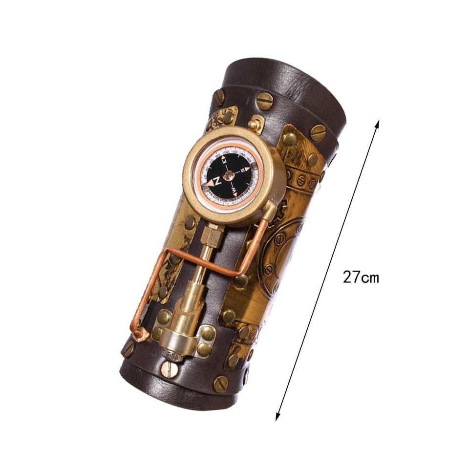 Steampunk Arm Sleeve with Compass Reusable Props Handmade Adult Armor ...