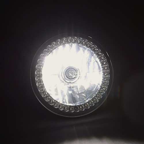 (1)7" H6024/6014 Red LED Angel Eye Ring Halo Headlight Blinker Turn ...