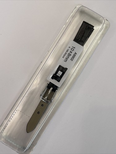 10mm Leather Watchband Watch Strap Wristwatch Band Buckle Belt-Black ...