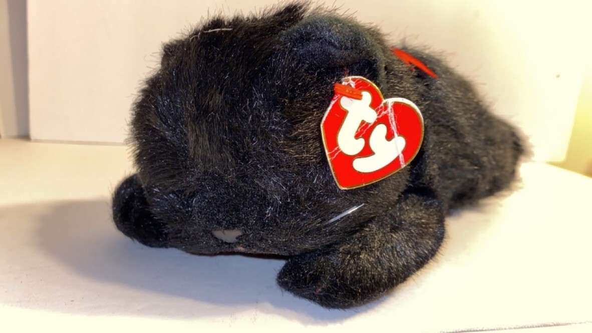 Ty Classic 1997 Beanie Buddy "Licorice" Plush Cat Good Condition w ...
