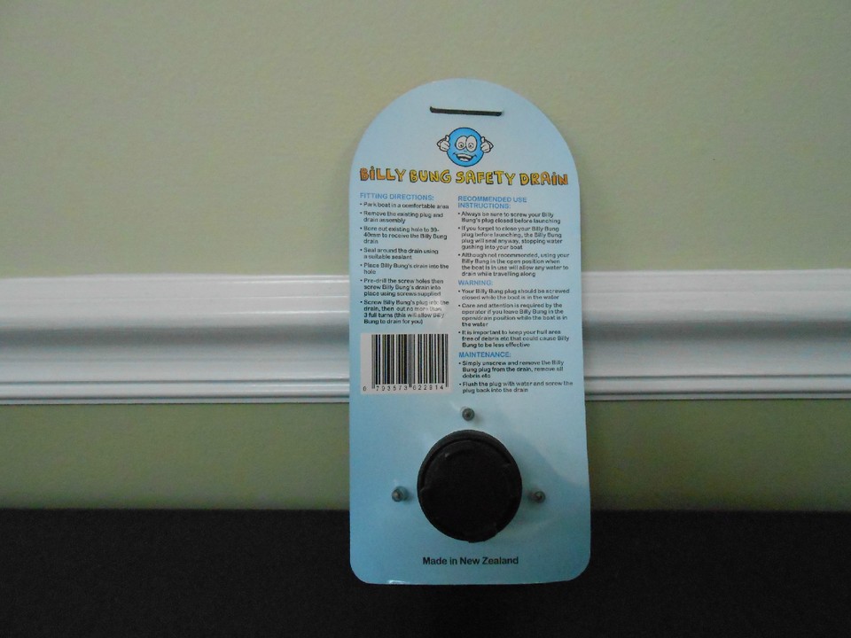 Billy Bung BOAT Self Sealing Self Draining Safety Drain | eBay