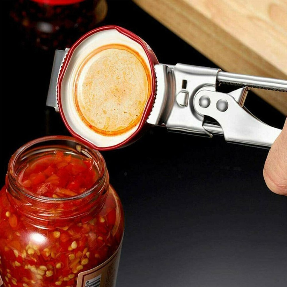 Adjustable Multifunctional Stainless Steel Can Opener Jar Lid Gripper ...