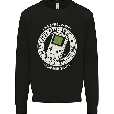 Old School Gamer Funny Gaming Kids Sweatshirt Jumper | eBay Australia