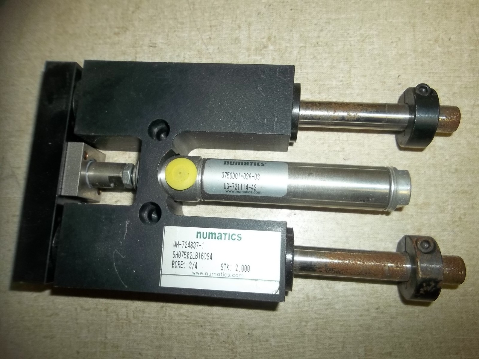 Numatics WH-724837-1 Linear Slide Actuator Assembly 3/4" 0750D01-02A-03 ...