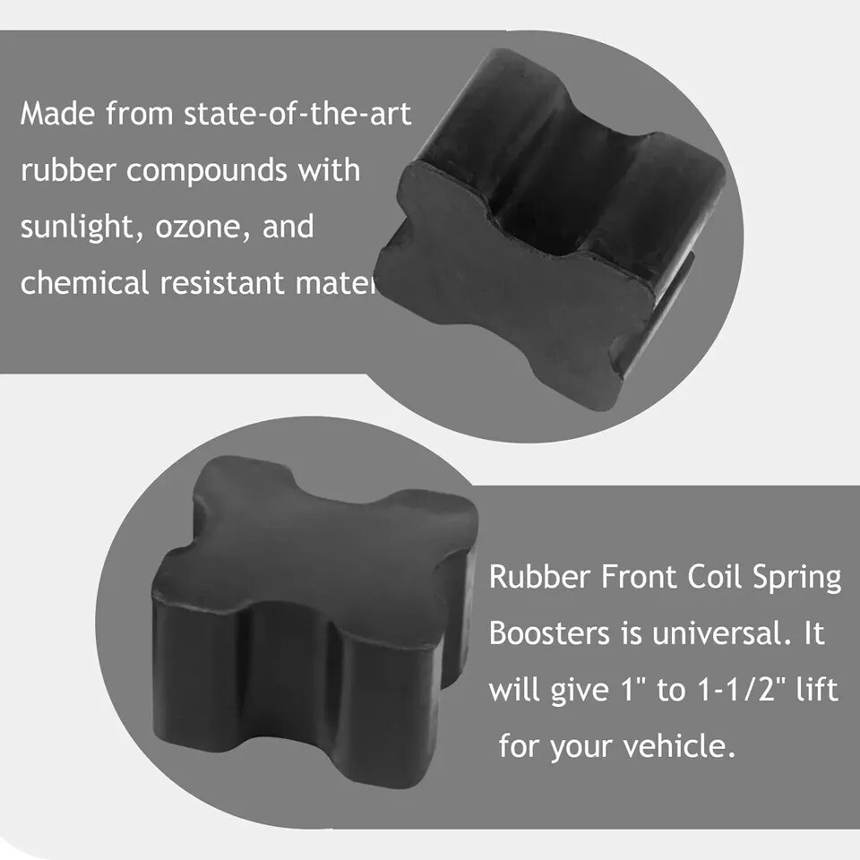 Heavy Duty Rubber Front Coil Spring Booster Kit, Rubber Coil Spacers, 1 ...