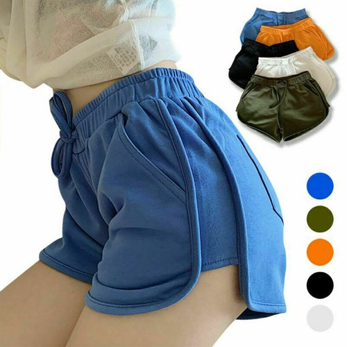 Women Drawstring Mini Shorts Sports Yoga Beach Casual Fitness Running ...