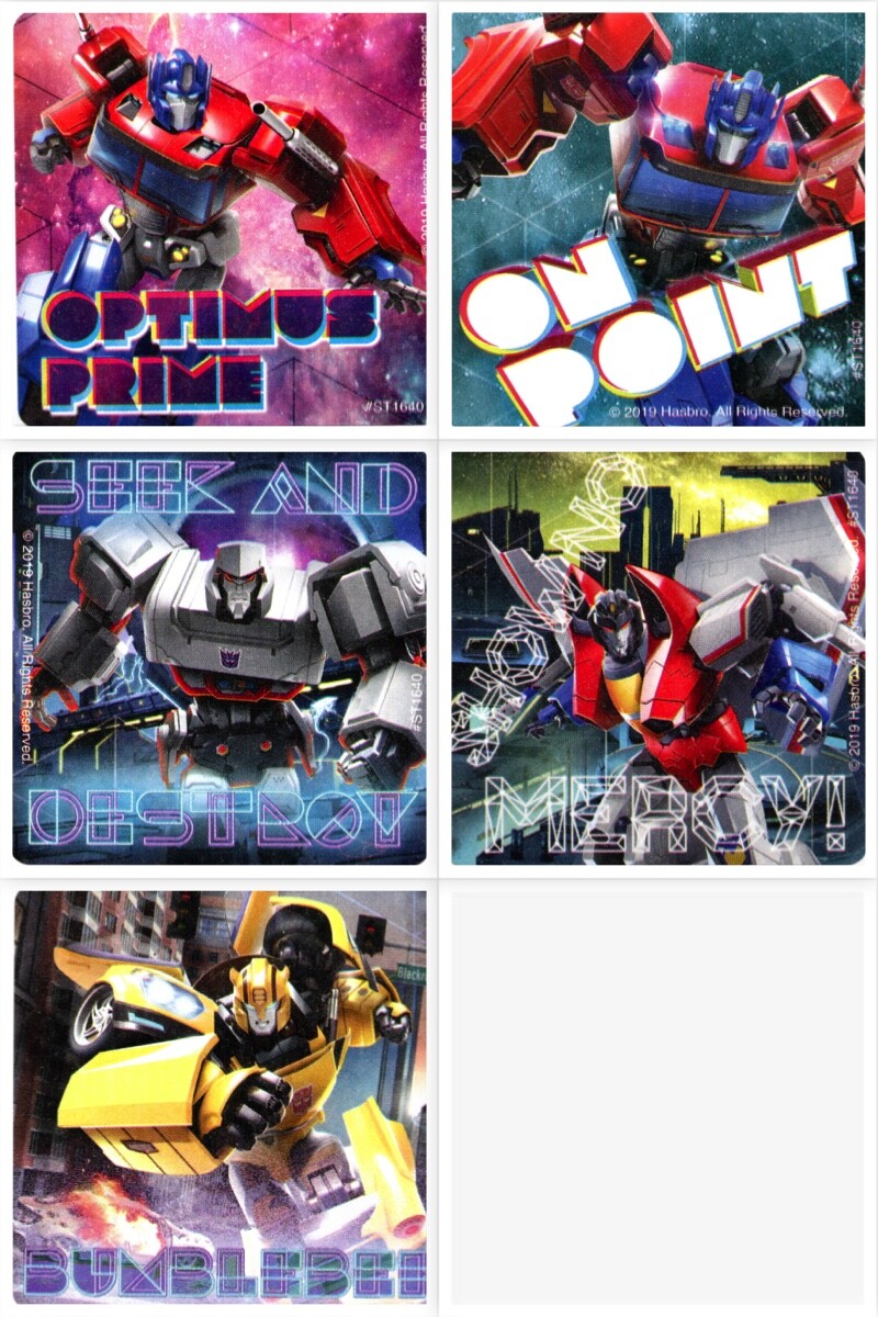 Bumble Bee Transformer Stickers For Lollipops Transformers Party