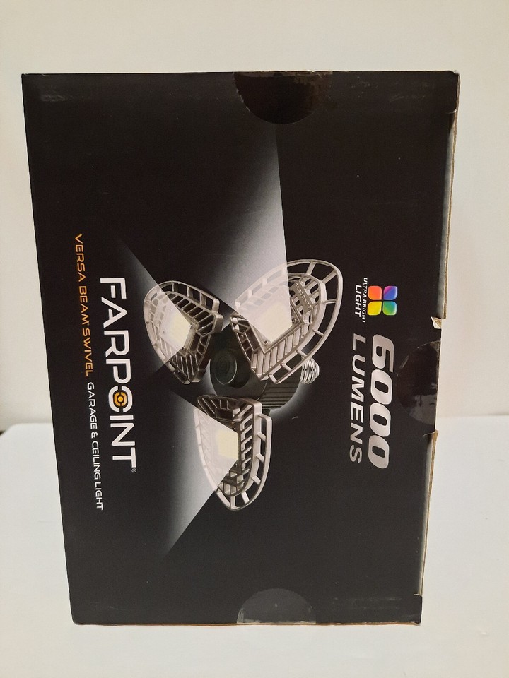 FarPoint 6000 Lumens Versa Beam Swivel Garage Ceiling Lights LED Easy ...