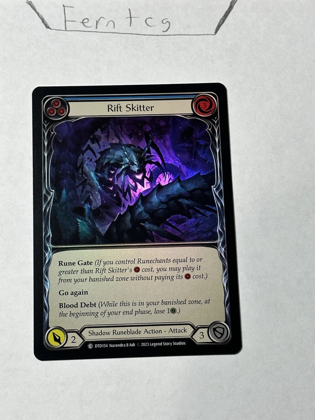 Flesh and Blood Rift Skitter (Blue) Common Foil NM Dusk till Dawn Ships ...