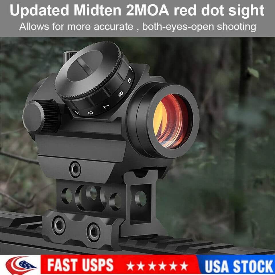 Red Dot Sight 2 MOA Reflex Gun Rifle Sight Tactical Hunting Scope with ...