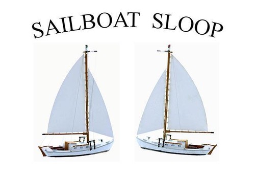 HO Scale SLOOP Sailboat model Kit with Pre Assembled Hull 1/87 scale ...