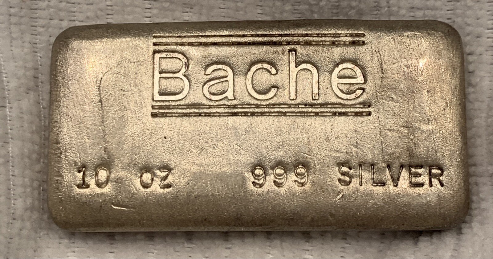 Vintage 10 oz BACHE Vintage Old Poured 999 Silver Bar | eBay