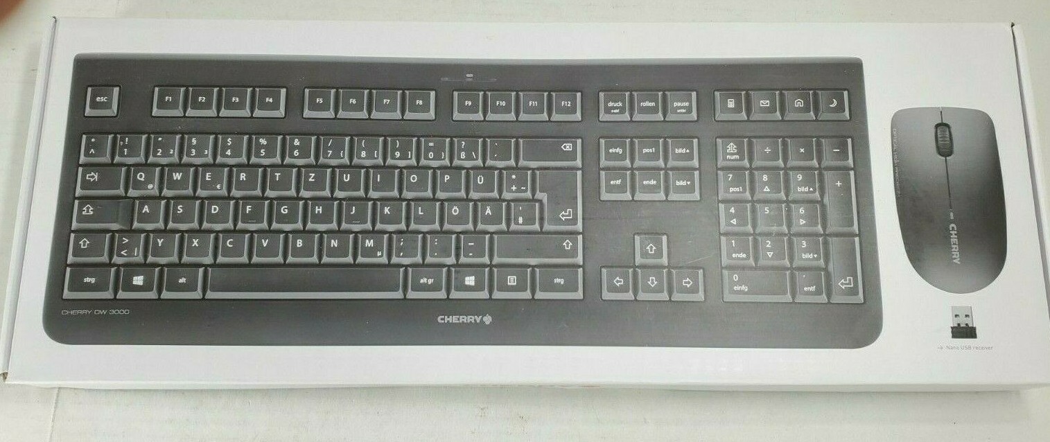 Cherry DW 3000 WIRELESS KEYBOARD/MOUSE BUNDLE JD-0710EU-2/00 New | eBay