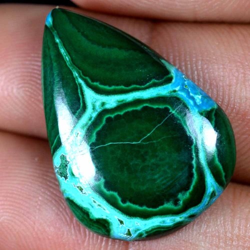 32.80 Carats 100% Naturel Superbes Malachite Chrysocolla Cabochon Gemme ...