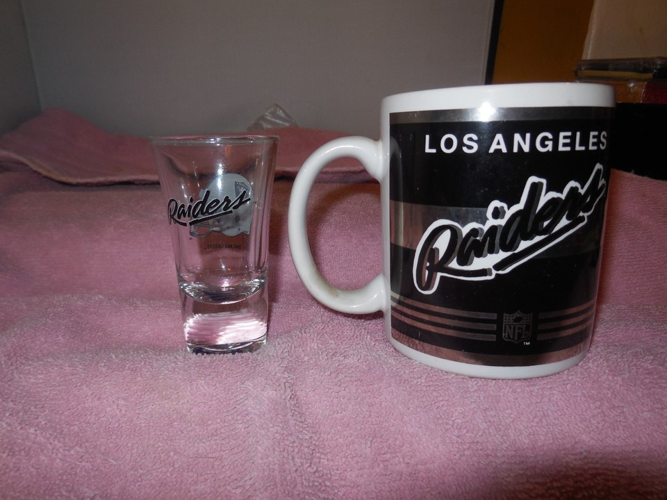 vintage los angeles raiders coffee mug and shot glass | eBay