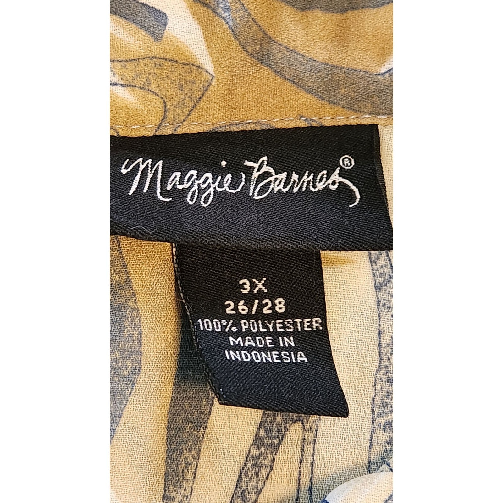 MAGGIE BARNES FLORAL BLOUSE SORT SLEEVE POLYESTER SIZE 3X | eBay