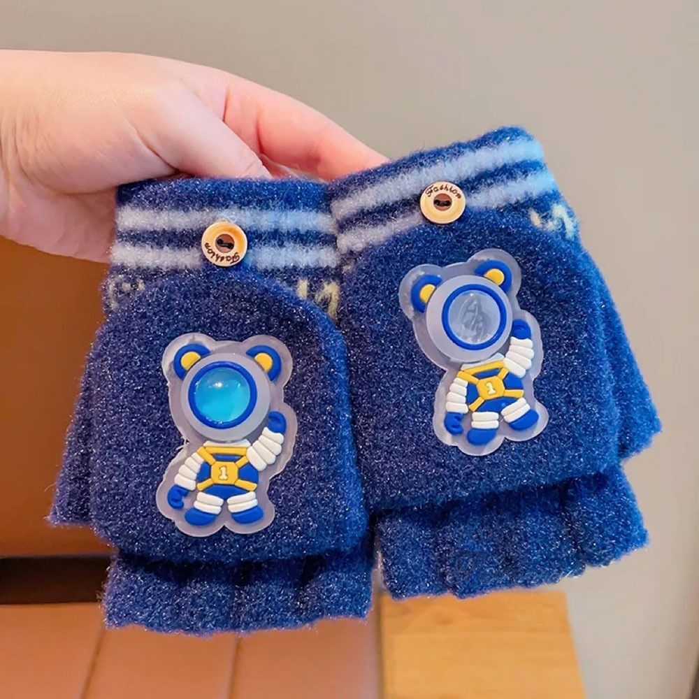 Knitted Knitted Gloves Astronaut Children's Gloves For 4-10 Years Old ...