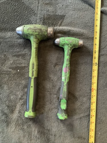 Snap On 2pc Green Hammer Set, Hbbd32 And Hbbd16…..has Damage, See Pics ...