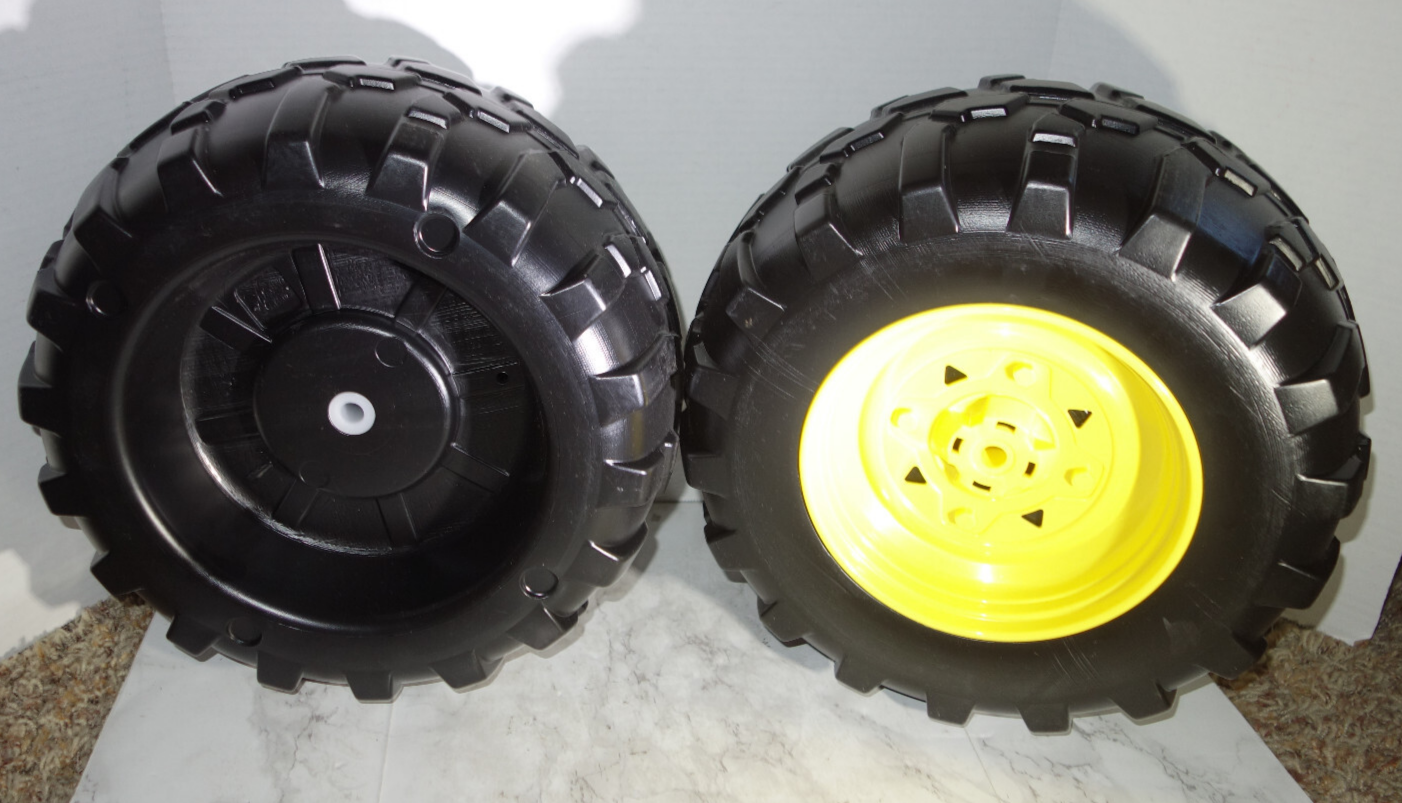 John Deere Peg Perego Gator HPX Front Wheel Set 2 Tires Left Right Fits ...