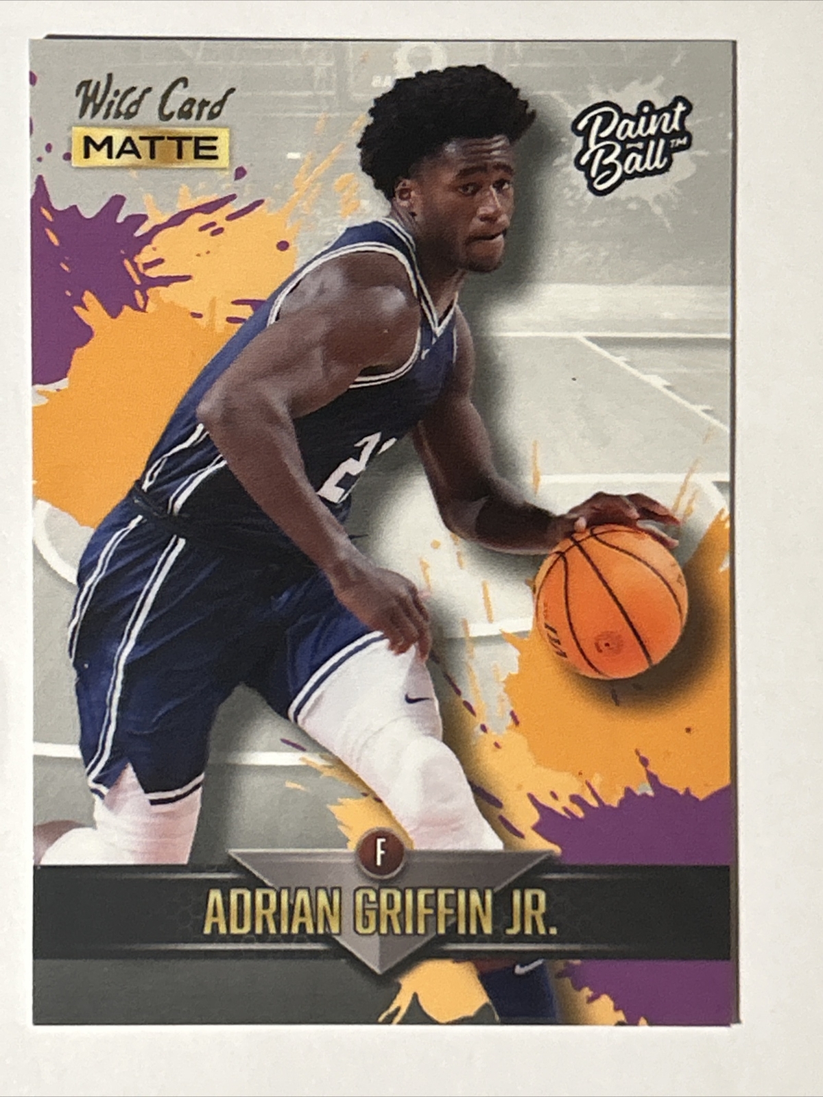 Adrian Griffin Jr. 2022-23 Wild Card Matte #PB-1 Rookie SP Paint Ball ...