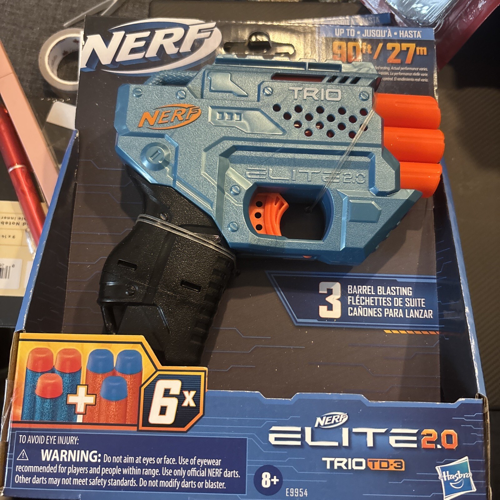 Lot Of 2 Nerf Gun Elite 2.0 Trio Blaster 3 Barrel Nerf Darts Toy Shoots ...