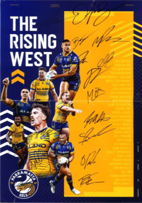 Parramatta Eels team SIGNED POSTER, NRL RUGBY, BARGAIN,GREAT FEEDBACKS ...