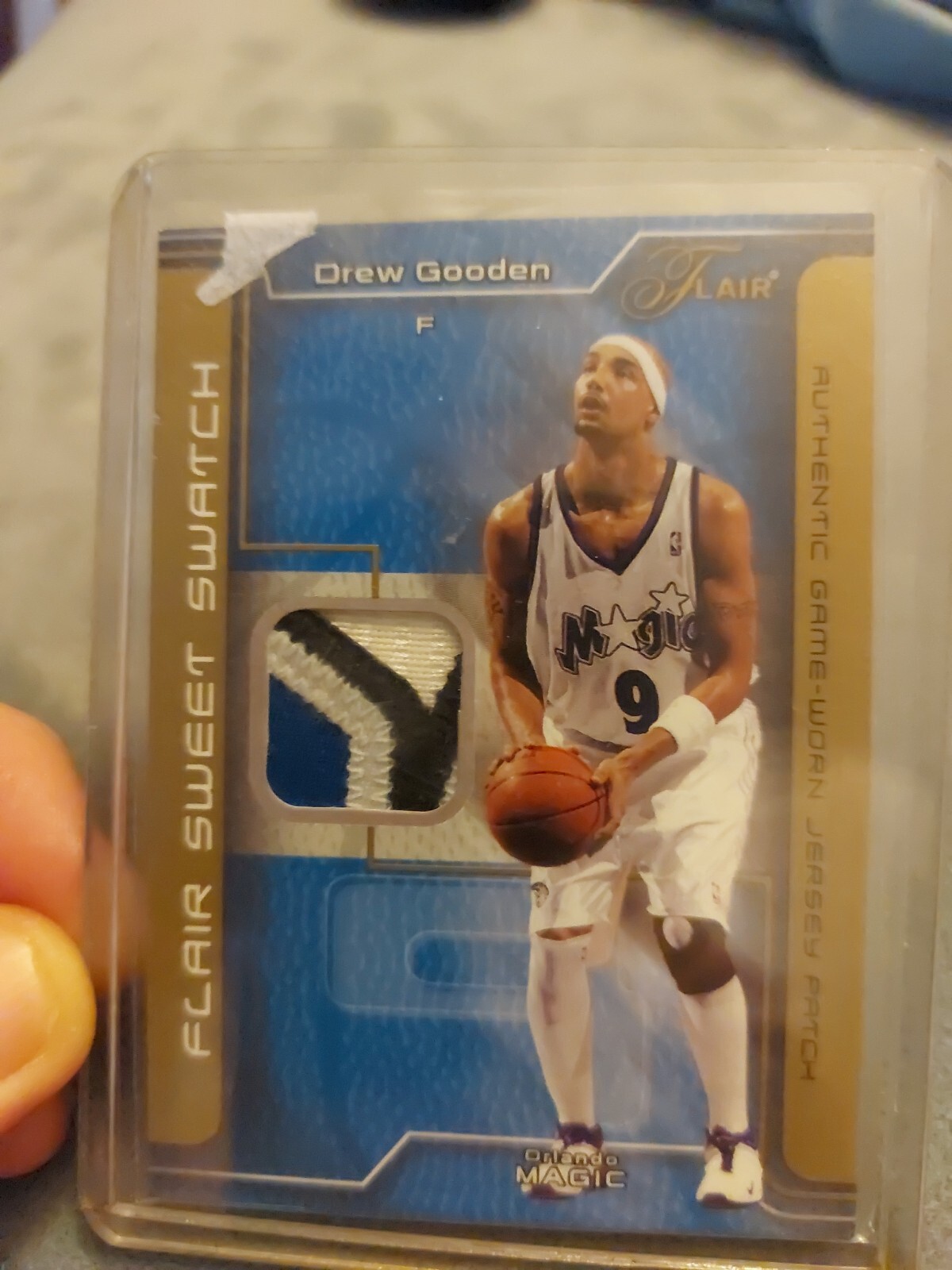 Drew Gooden Fleer Flair Sweet Swatches #15/50 Orlando Magic 3 Color ...
