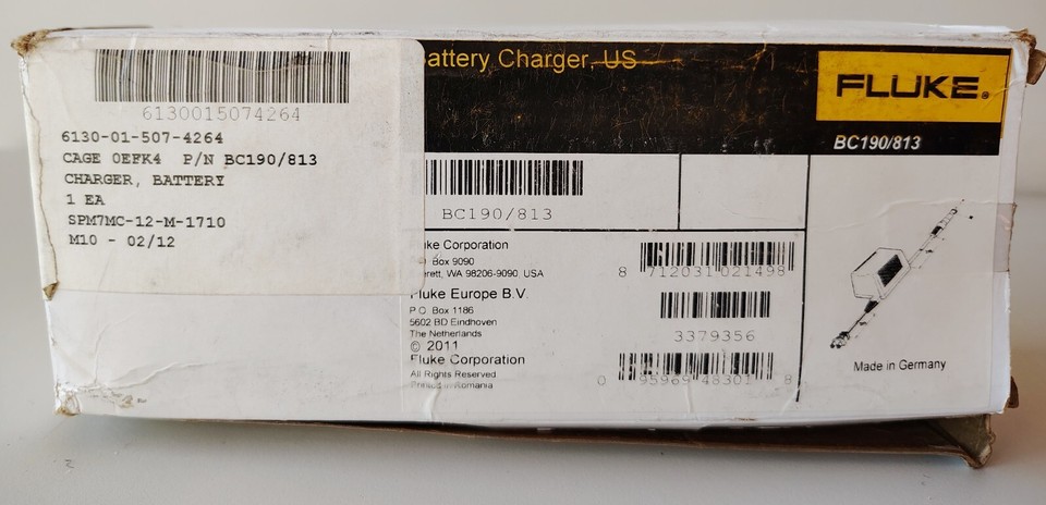 Fluke Bc-190/813 New OEM Battery Charger Power Supply for Fluke 190 ...