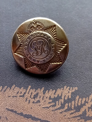 Army Veterinary Service Brass Button, King's Crown GVR, 25.5mm, Weldon ...