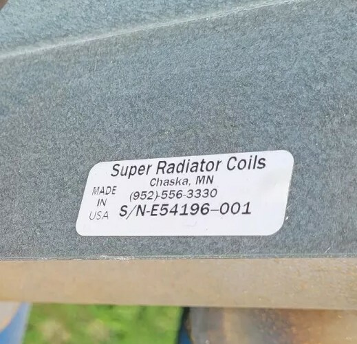 Super Radiator Coil Industrial 150 PSI Cooling Coil 54'' x 80'' -03R-0. ...