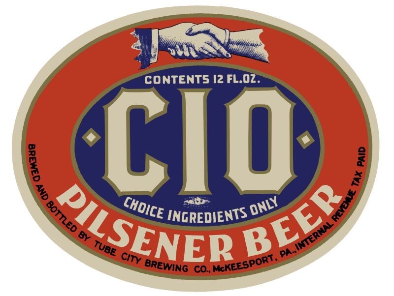 CIO Beer of McKeesport, PA Oval DIECUT Sign 18" Tall USA STEEL 3 lbs. | eBay