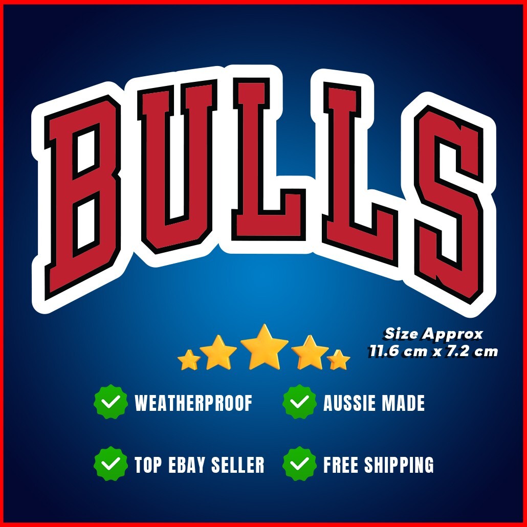 Chicago Bulls NBA Basketball sticker Laptop Car Ute Mancave Toolbox ...