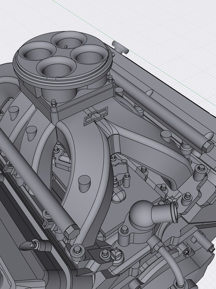 Chevy 632 Crate Big Block Style Engine GM Drag Motor 1000hp 1/24 1/16 1 ...