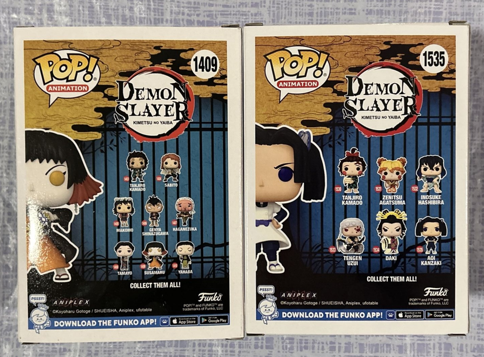 NEW 2024 Funko Pop Demon Slayer Aoi Kanzaki 1535 & SUSAMARU 1409 CHASE ...