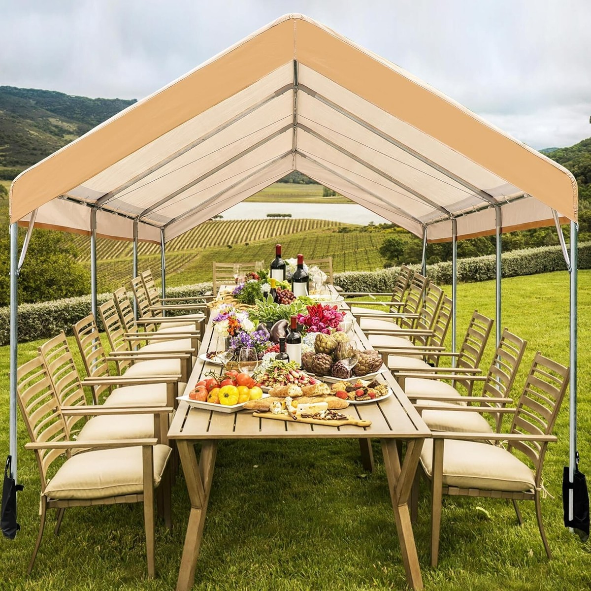 Heavy Duty Portable Shelter Carport, 10x20 Heavy Duty Portable Carport