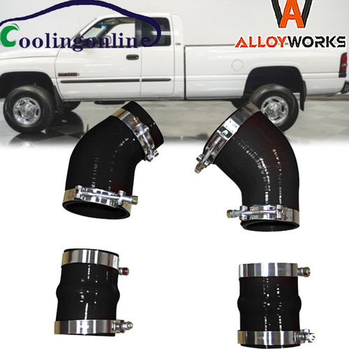 Silicone Intercooler Boot&clamps FITS 1994-2002 Dodge Ram 2500 3500 ...