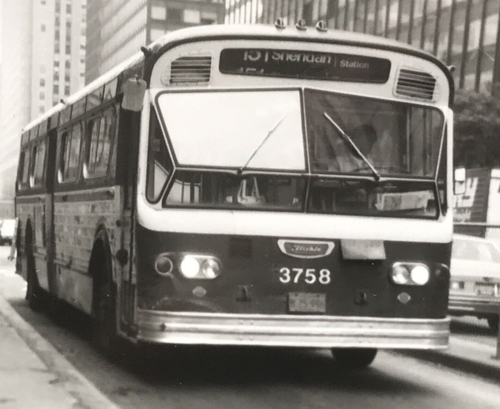Chicago Transit Authority Bus CTA #3758 Route 151 Sheridan B&W ...