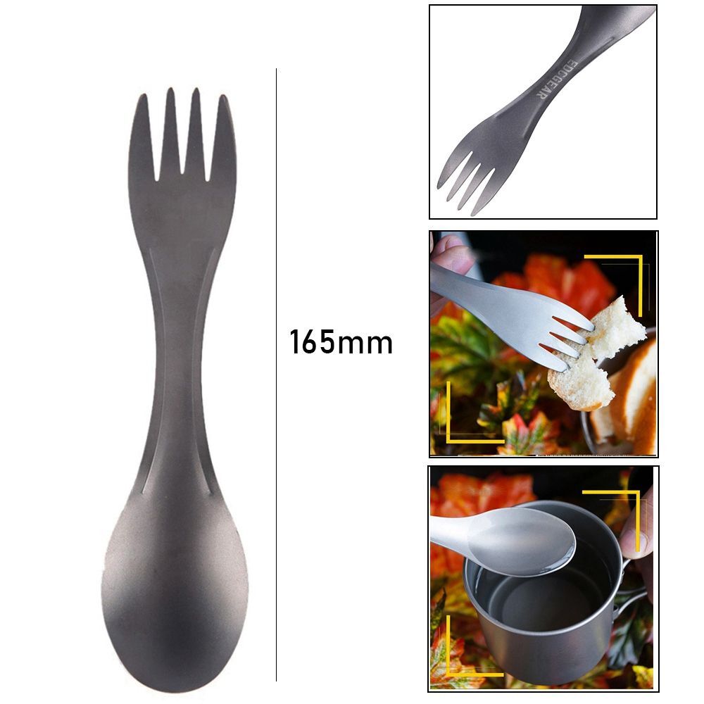 Portable TiTo Titanium Spork Picnic Fork Spoon Outdoor Cookware Camping ...