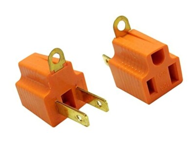 ACL ACL-371126 Ac Outlet's Grounding Converter (3 Pins To 2 Pins), Ul ...