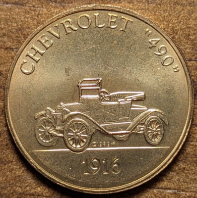 1916 Chevrolet 490 Automobile Car Franklin Mint Series Sunoco Coin ...