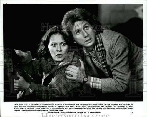1978 Press Photo Rene Auberjonois & Faye Dunaway in "Eyes of Laura Mars ...