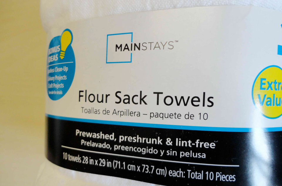 1Pack=10PCS Flour Sack Kitchen Dish Towels White 100% Cotton Large 28 ...